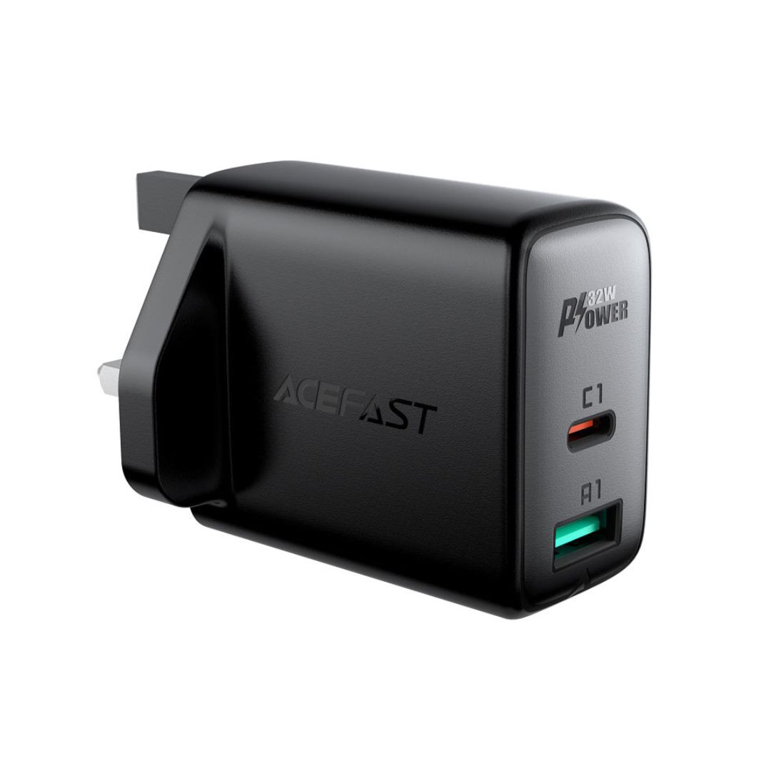 ACEFAST A8 PD32W (USB-C+USB-A) Dual Port Charger (UK) - Vivid Concepts